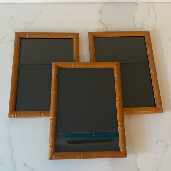 Accents | Mcm Faux Bamboo Picture Frames Set Of 3 | Poshmark
